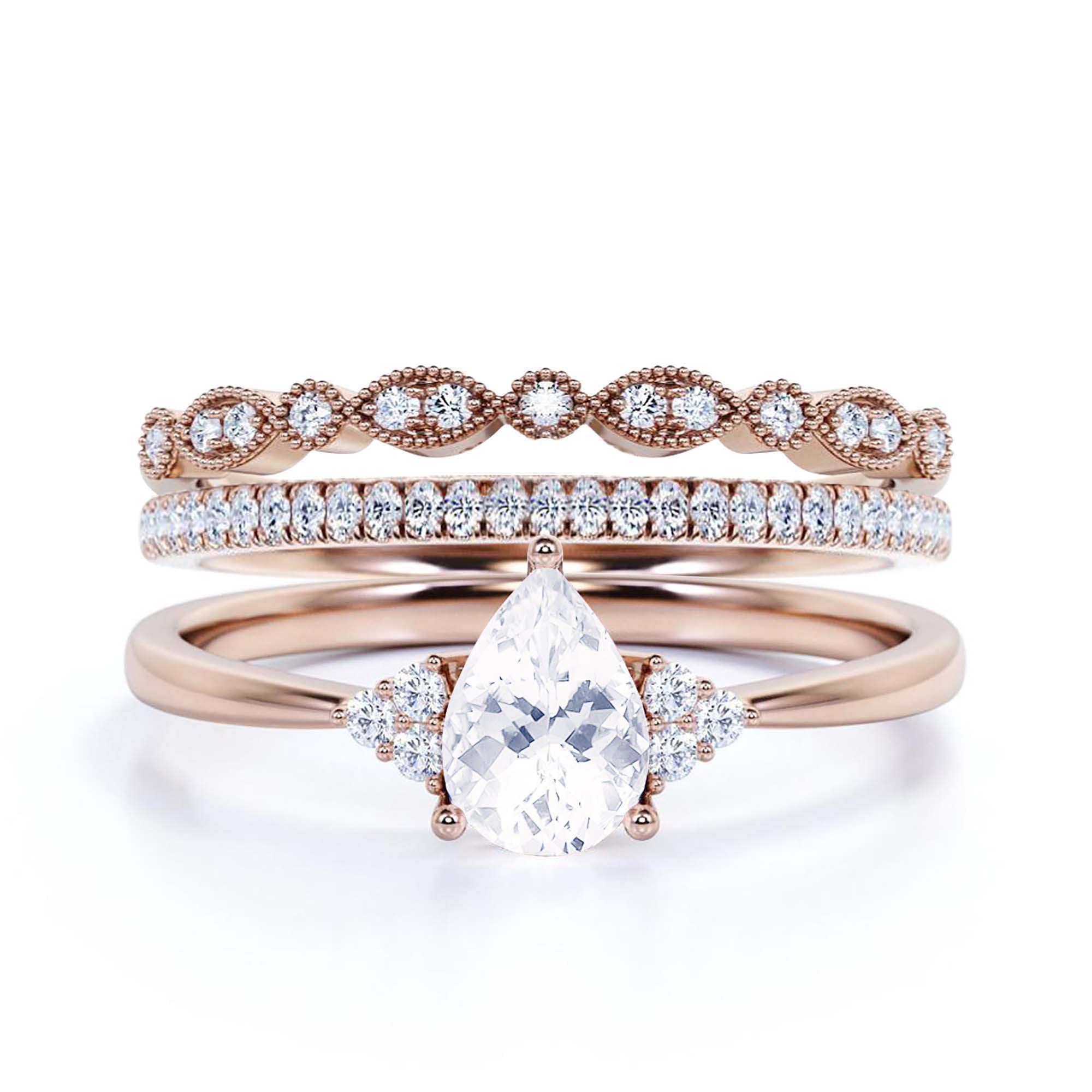 Dazzling Minimalist 2.25 Carat Pear Cut Affordable Ring, Diamond ...