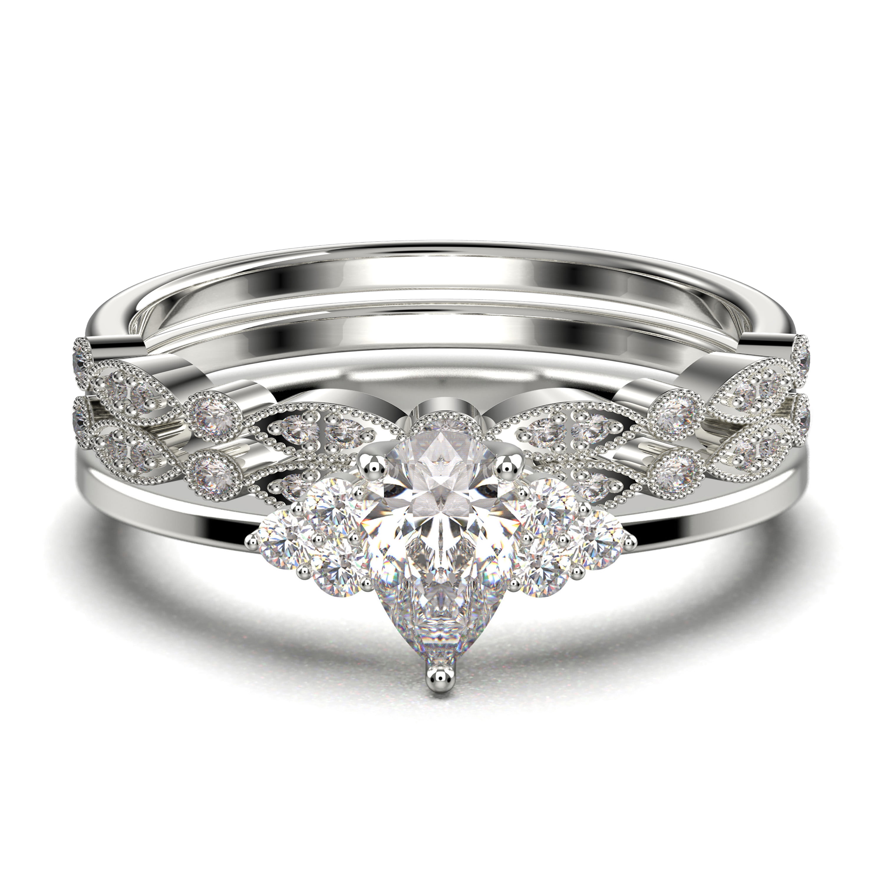 Dazzling Minimalist 2.25 Carat Pear Cut Affordable Ring, Diamond ...