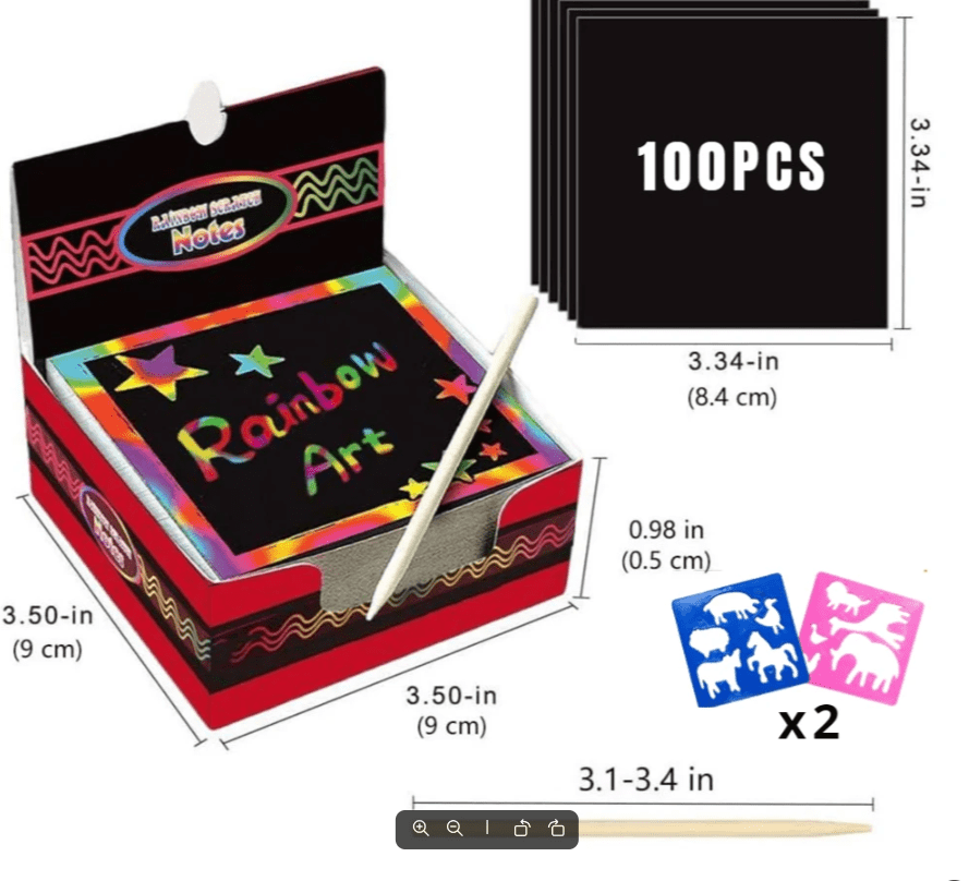 Dazzling Scratch Painting Parent Child Interactive Toys Note Cards ...