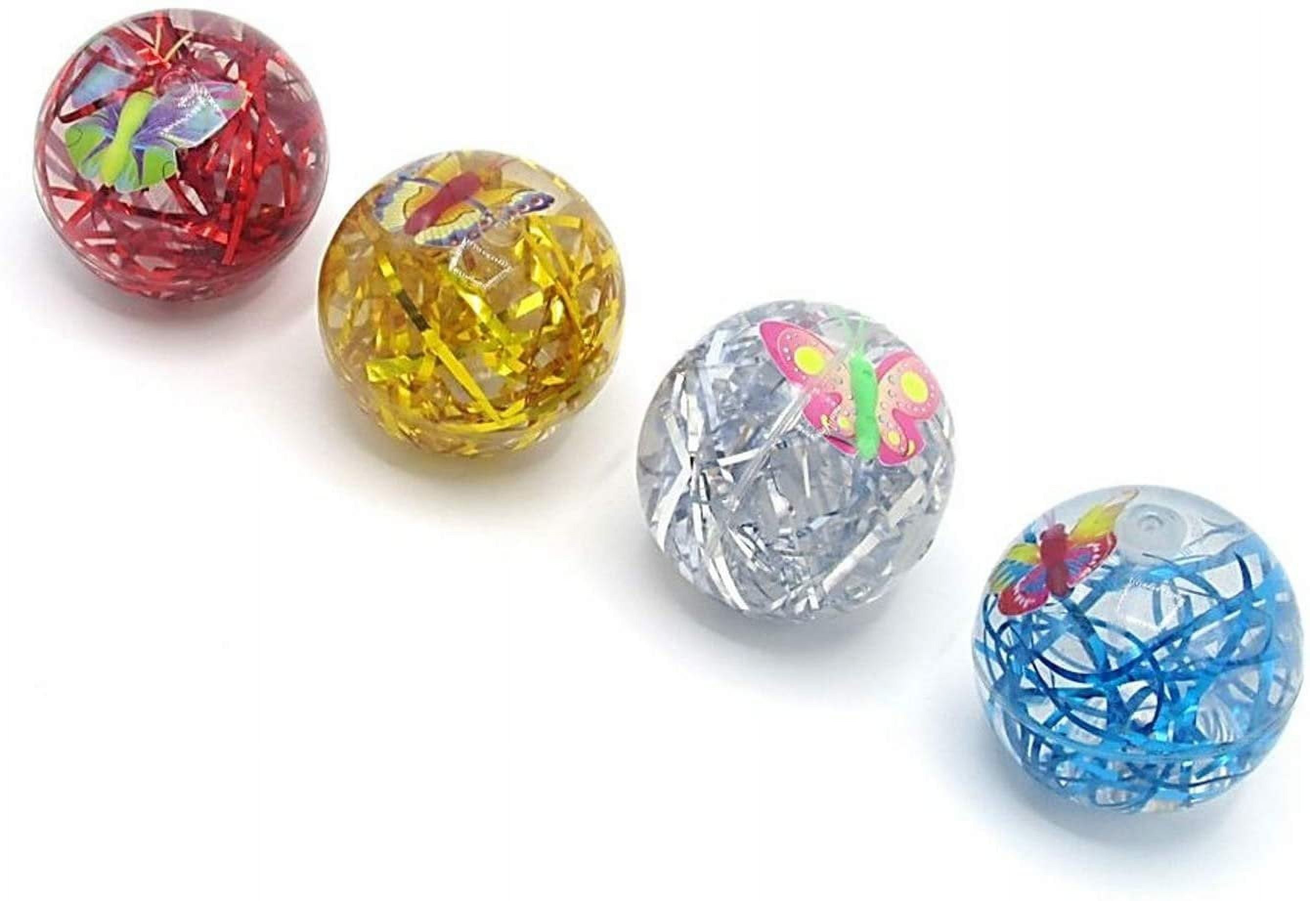 Dazzling Toys Clear Elegant Bouncing Balls with Ribbons and Animals ...