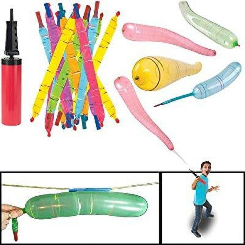 Dazzling Toys Rocket Balloons with Pump - 60 Balloons - Walmart.com