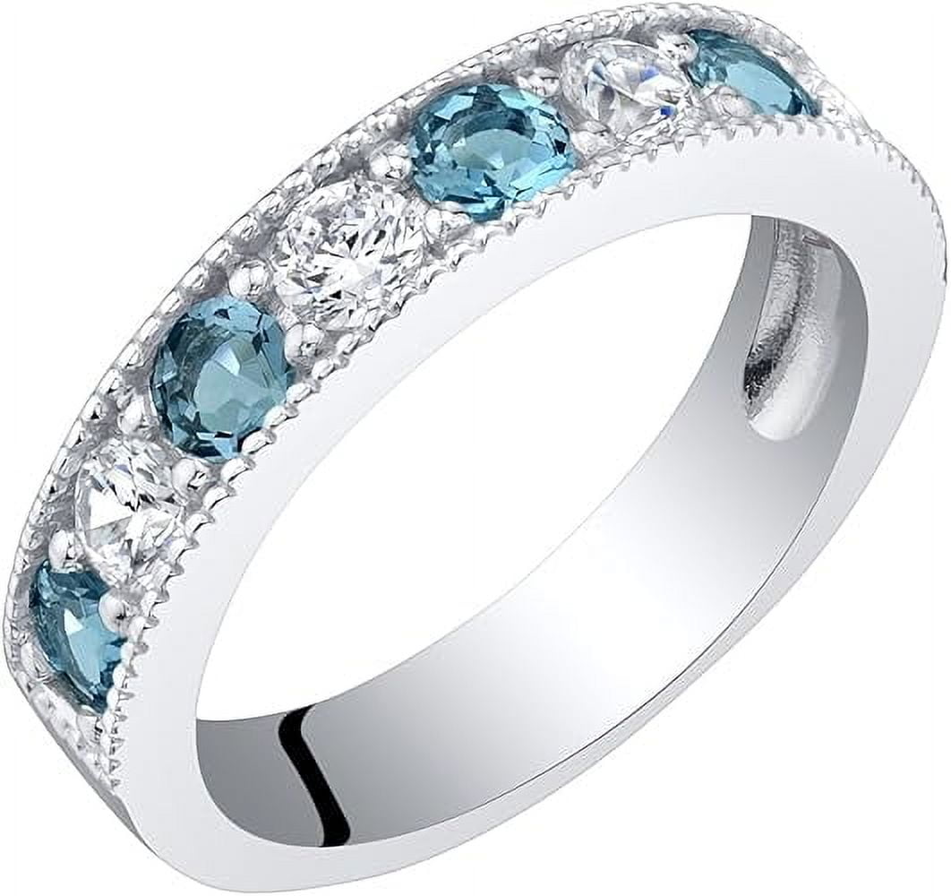 Dazzlingdaimonds Jewels 2.00 Ct Round Cut Aquamarine & Diamond Engagement Wedding Thanksgiving ...