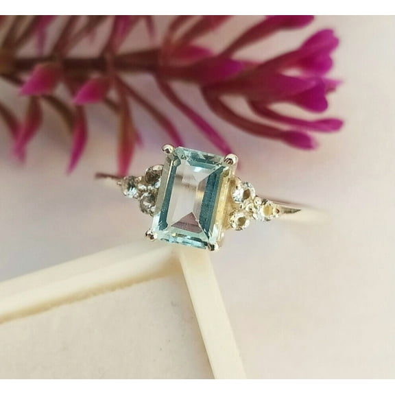 Dazzlingdaimonds Jewels 2.00 Ct Emerald Cut Emerald & Diamond Women's ...