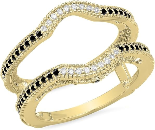 Dazzlingdaimonds Jewels 2.00 Ctw Round Cut Black & White Diamond Womens ...