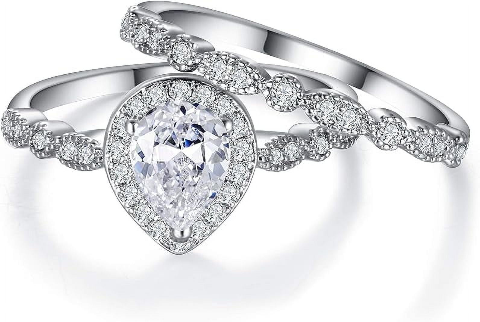Dazzlingdaimonds Jewels 2.15 Ct Pear Cut White Diamond Engagement ...