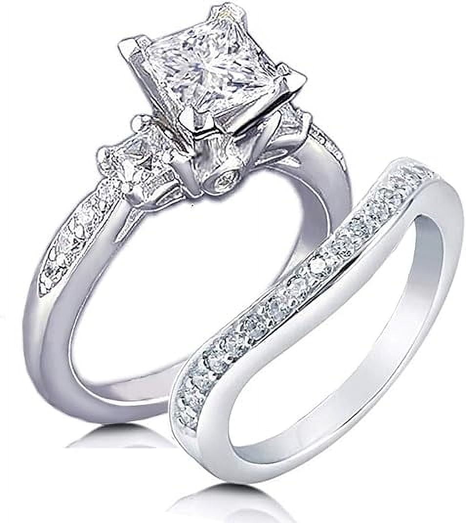 Dazzlingdaimonds Jewels 2.35 Ct Princess Cut White Diamond Engagement ...