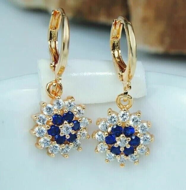 Dazzlingdaimonds Jewels 925 Sterling Silver 2.00 Ctw Round Cut Sapphire ...