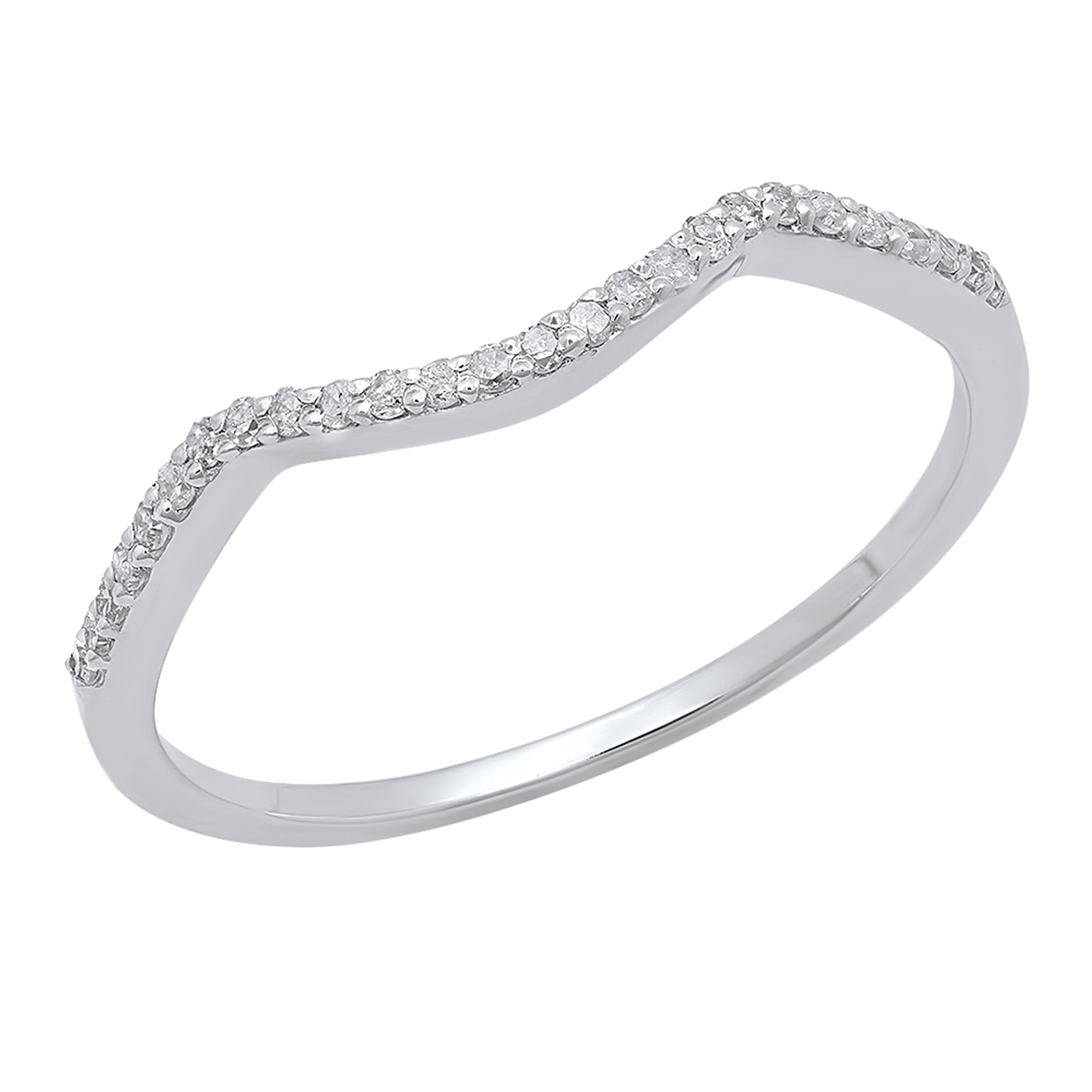 Dazzlingrock Collection 0.12 CT Round White Diamond Marriage Jewelry ...