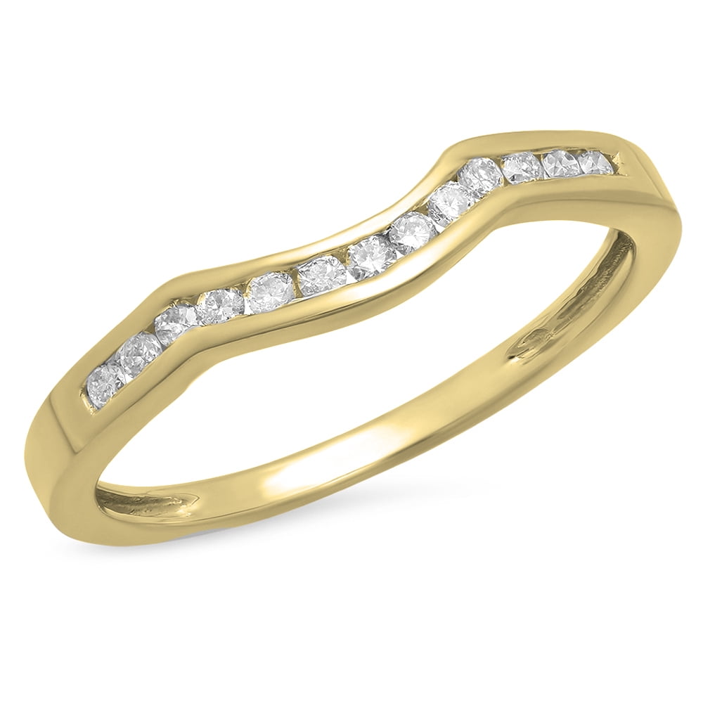 Dazzlingrock Collection 0.15 Carat (ctw) 10K Round Cut White Diamond ...