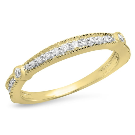 Dazzlingrock Collection 0.30 Carat (Ctw) 14k Round Diamond Anniversary ...