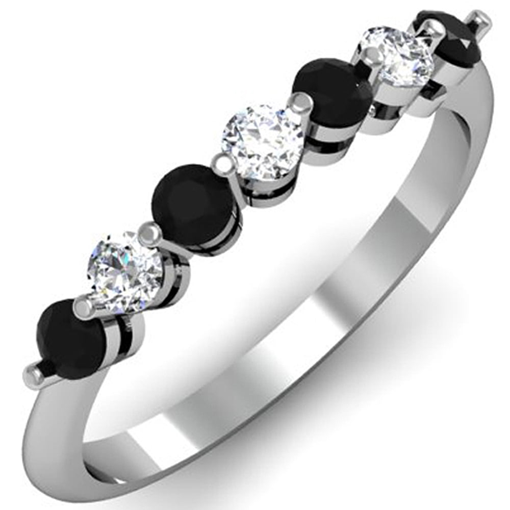 Dazzlingrock Collection 0.50 Carat (ctw) 14K Round Black and White ...