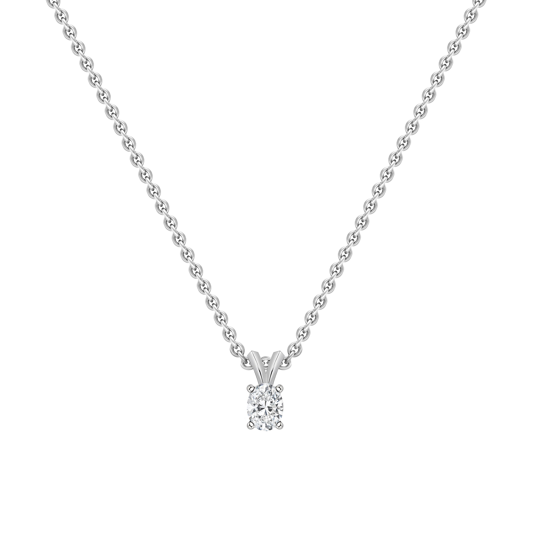 Dazzlingrock Collection 0.50 Cttw Oval Lab Grown White Diamond V Bail ...