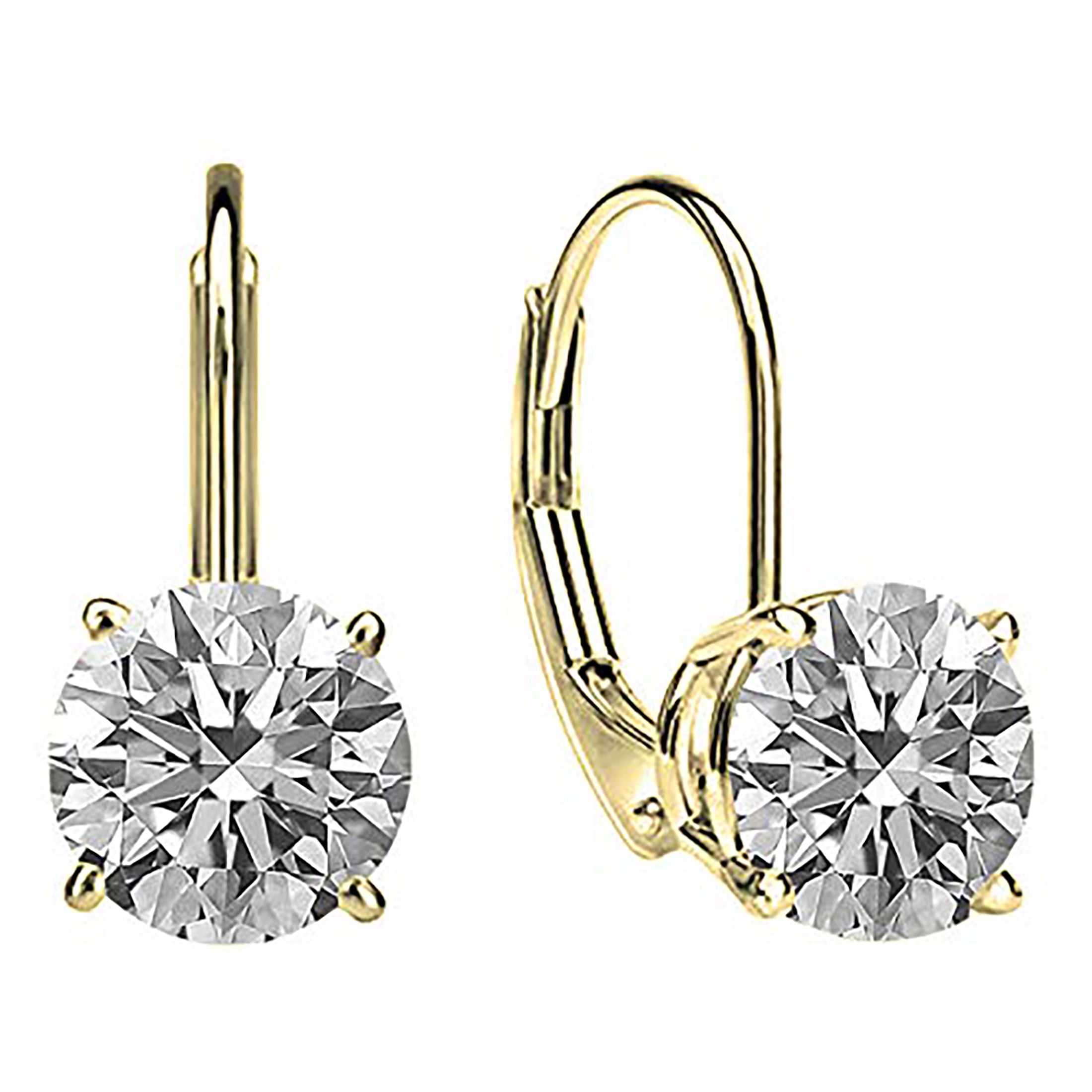 Dazzlingrock Collection 1.00 Cttw Round Lab Grown White Diamond Women ...