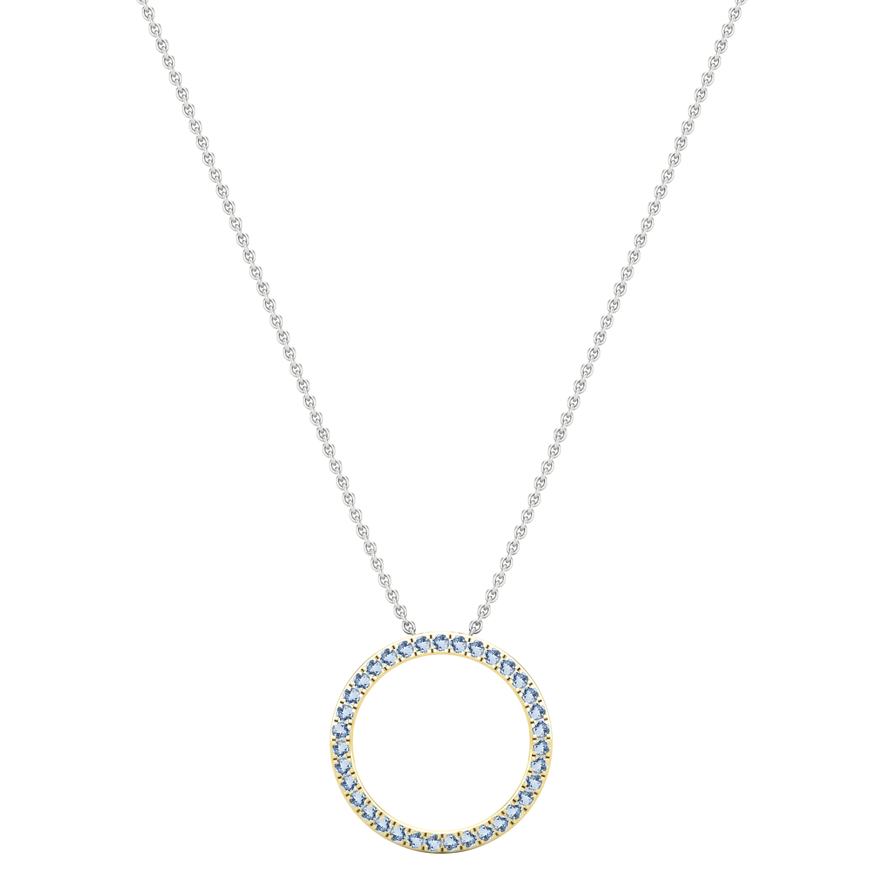 Dazzlingrock Collection Round Aquamarine Open Eternity Circle of Life ...