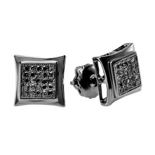 Shaquille O'Neal Men's Gold Plated Sterling Silver CZ Stud Earrings ...