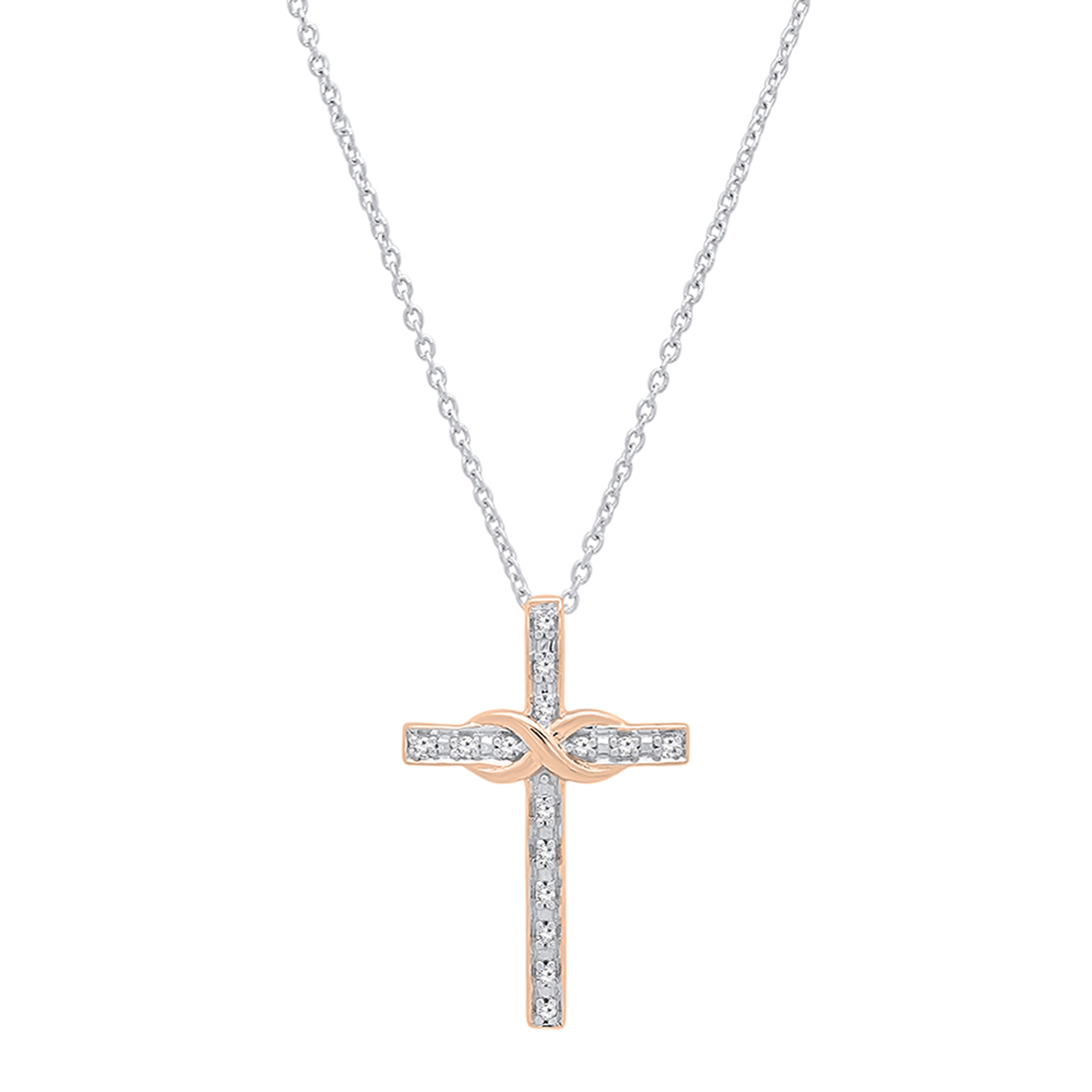 10K Gold Alphabet 'J' Disc Pendant 0.22 CTW with 18 in. Chain - Walmart.com