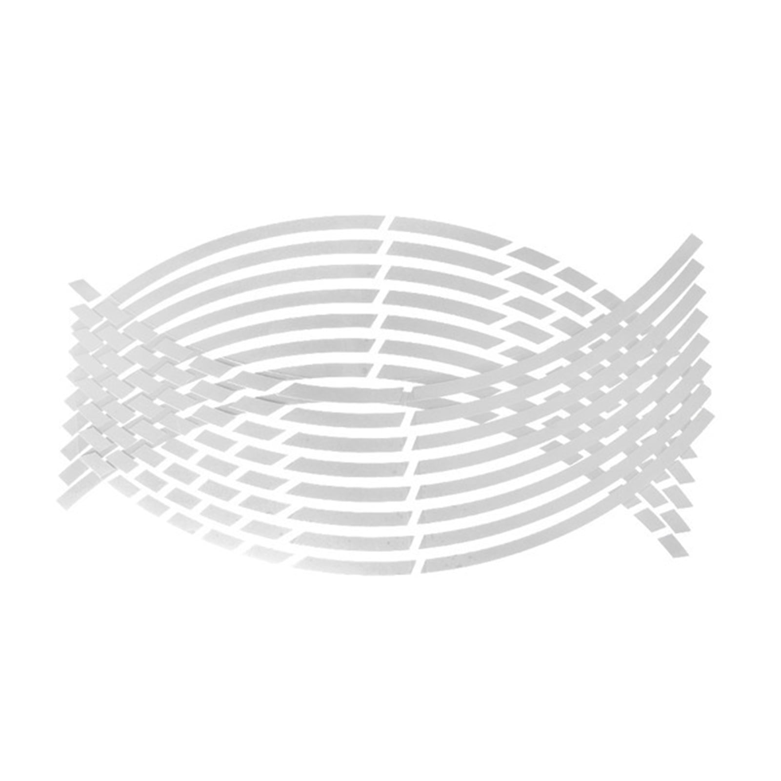 Dbuoem 16Pcs Wheel Hub Sticker Self-adhesive Universal Reflective Strip ...