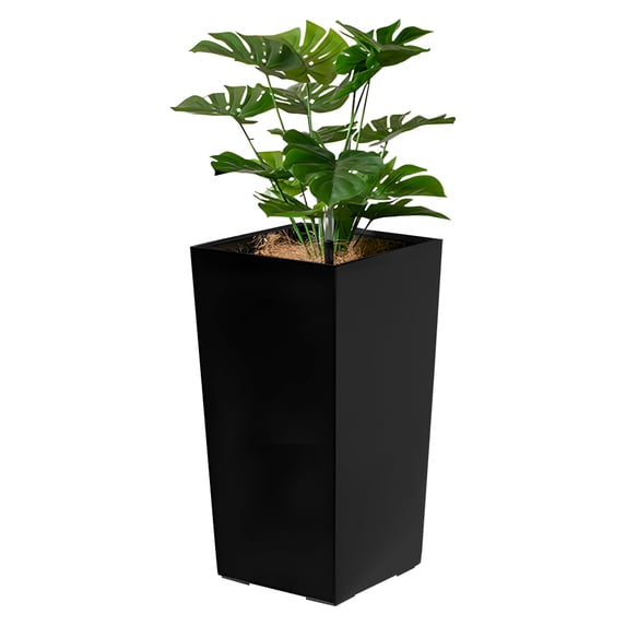 Dbuoem 2Pcs Tall Planters,Resin Flower Pot for Outdoor Indoor Plants ...