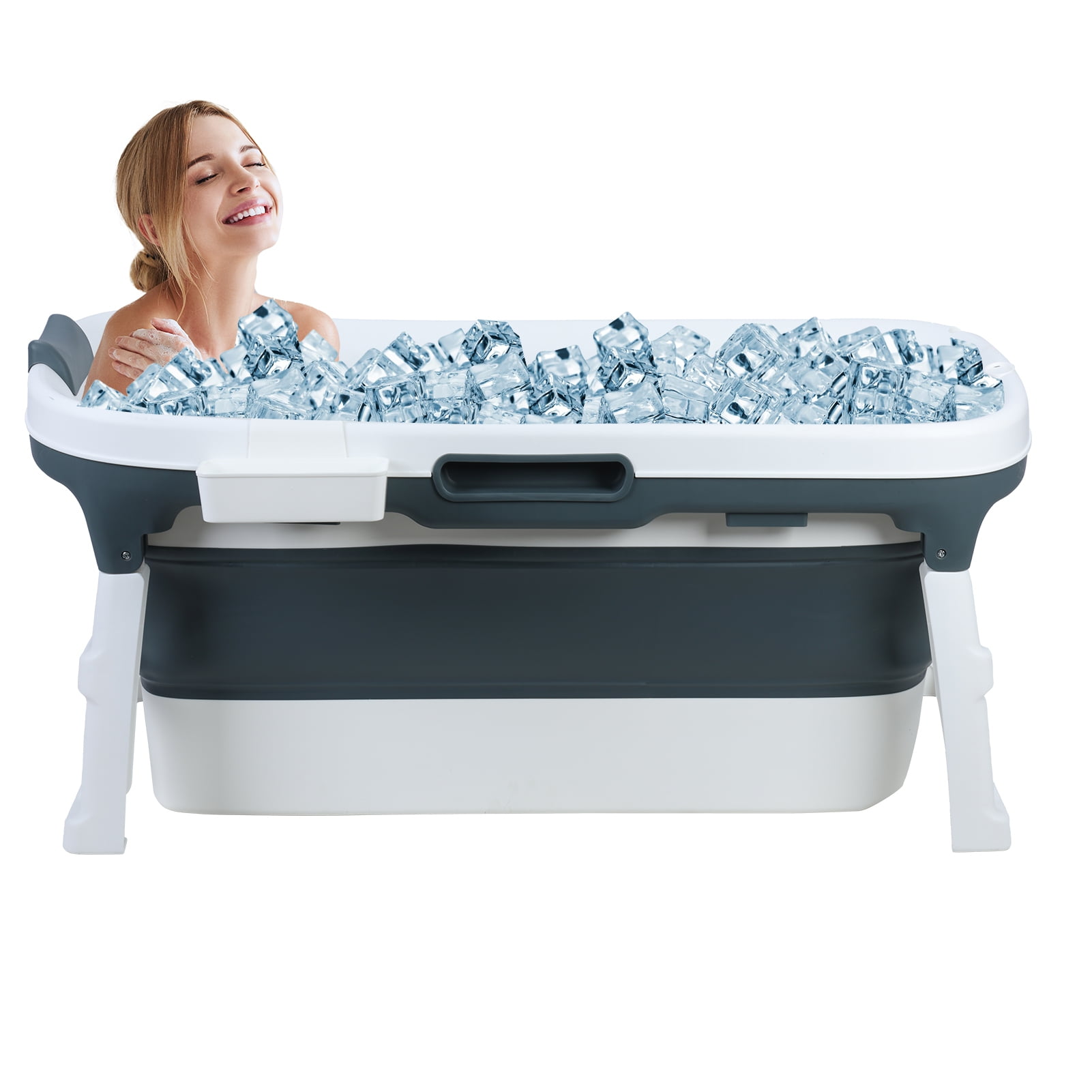 Dbuoem 46 inch Folding Tub,Portable Bathtub for Adult Kids,Large Collapsible Tub,Freestanding ...