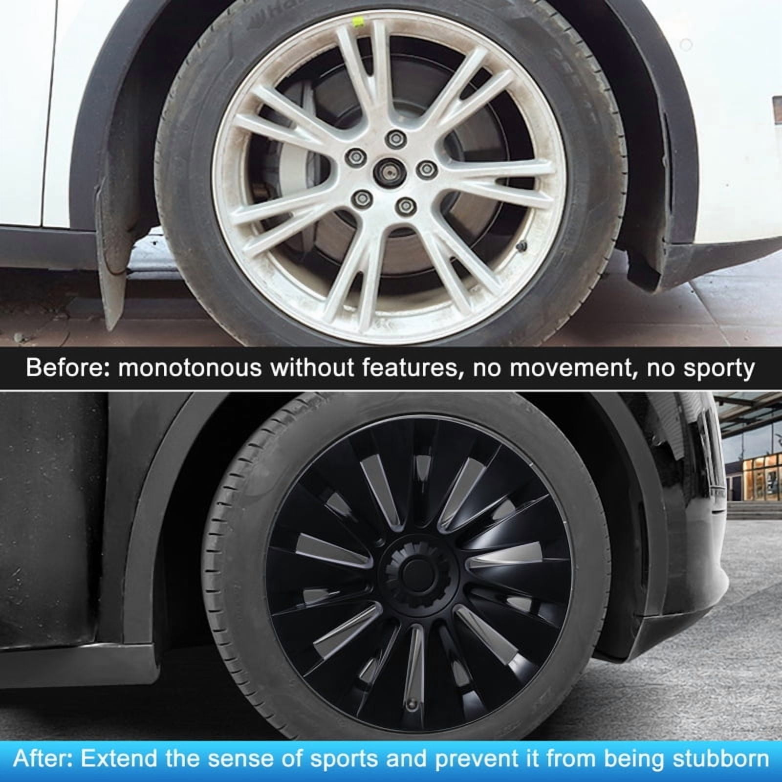 Dbuoem 4Pcs/Set Wheel Cover Hubcap,Automotive Hub Caps,19 Inches ...