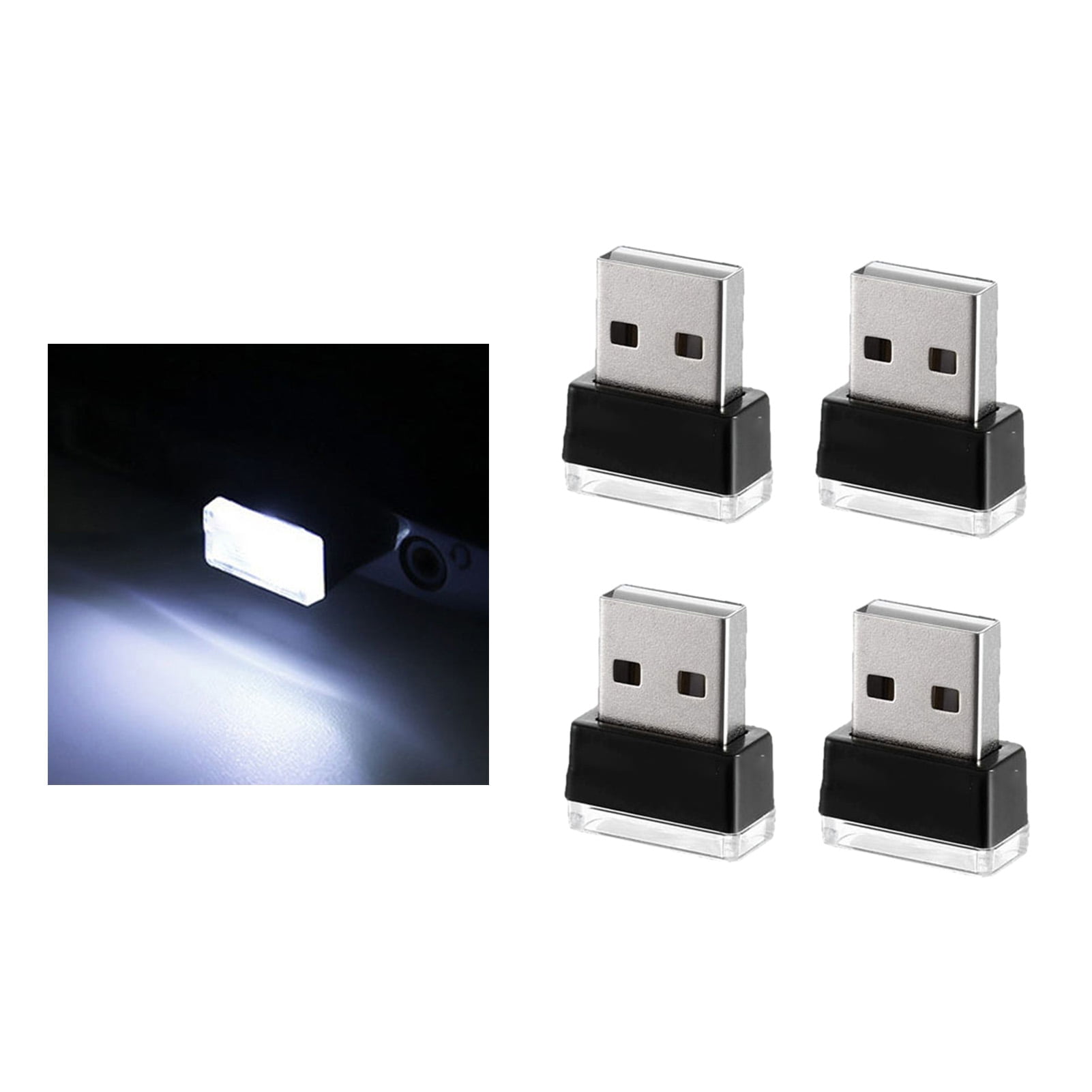 Dbuoem 4Pcs USB Car LED Ambient Lights Enhance Driving Comfort LED ...