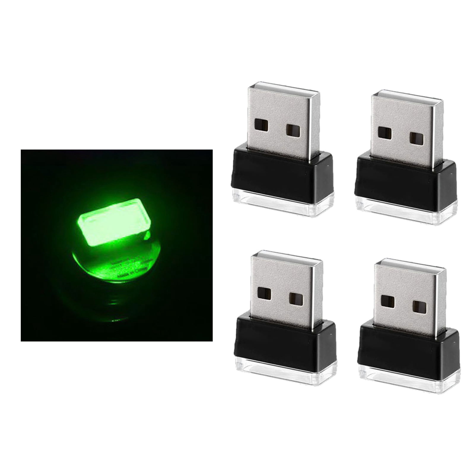 Dbuoem 4Pcs USB Car LED Ambient Lights Enhance Driving Comfort LED ...