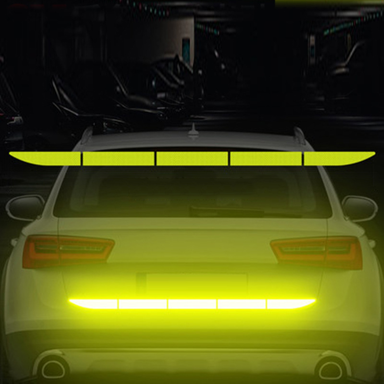 Dbuoem Car Trunk Reflective Stripes,Rear Trunk Fender Back Warning ...