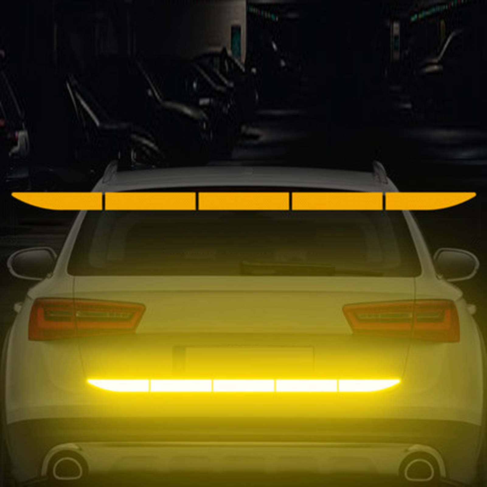 Dbuoem Car Trunk Reflective Stripes,Rear Trunk Fender Back Warning ...