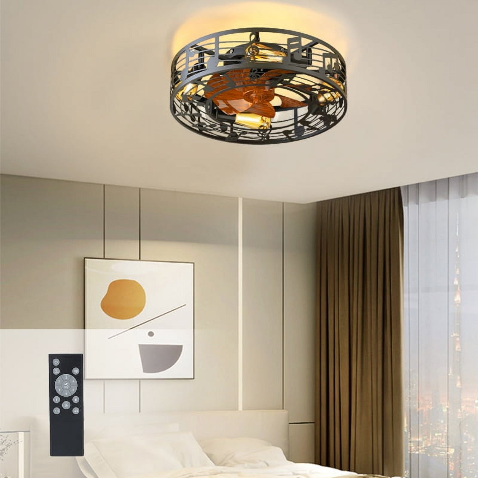 Dbuoem Ceiling Fan with Light,20" Ceiling Fan with Remote Control ...