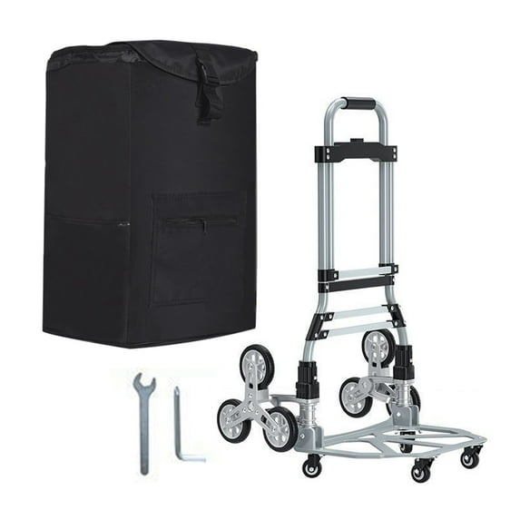 Dbuoem Heavy Duty Trolley with Telescoping Handle Foldable Design Stair ...