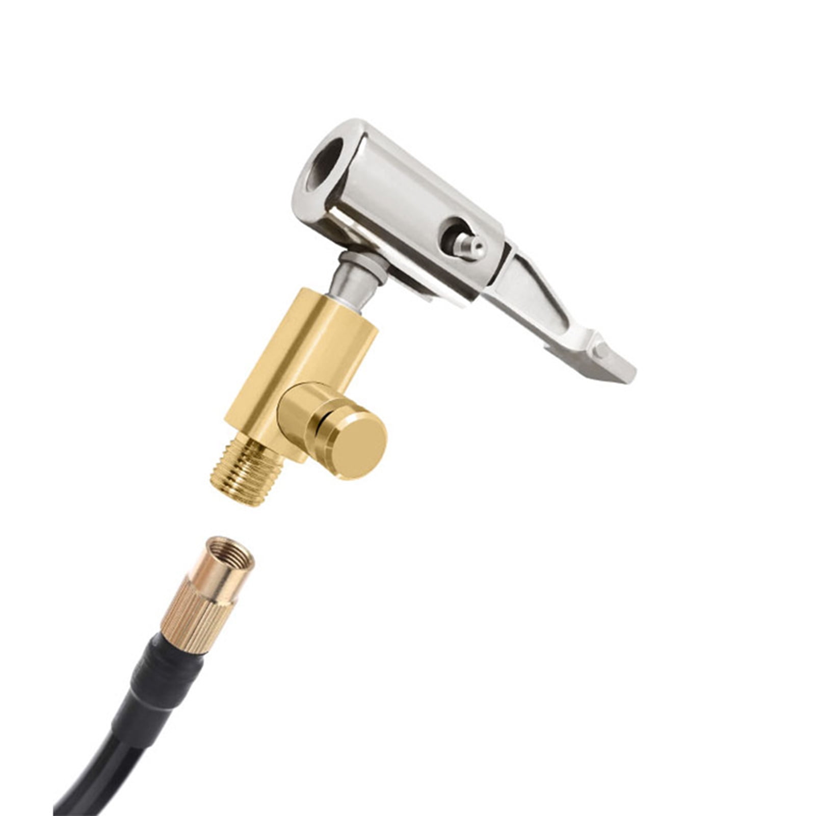Dbuoem Inflator Pump Connector Portable 90 Degree Lock-on Zinc Alloy ...