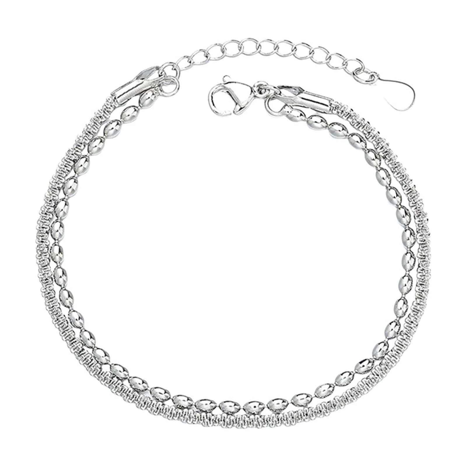 Dbuoem Lady Bracelet Double-layered Adjustable Length with Extended ...
