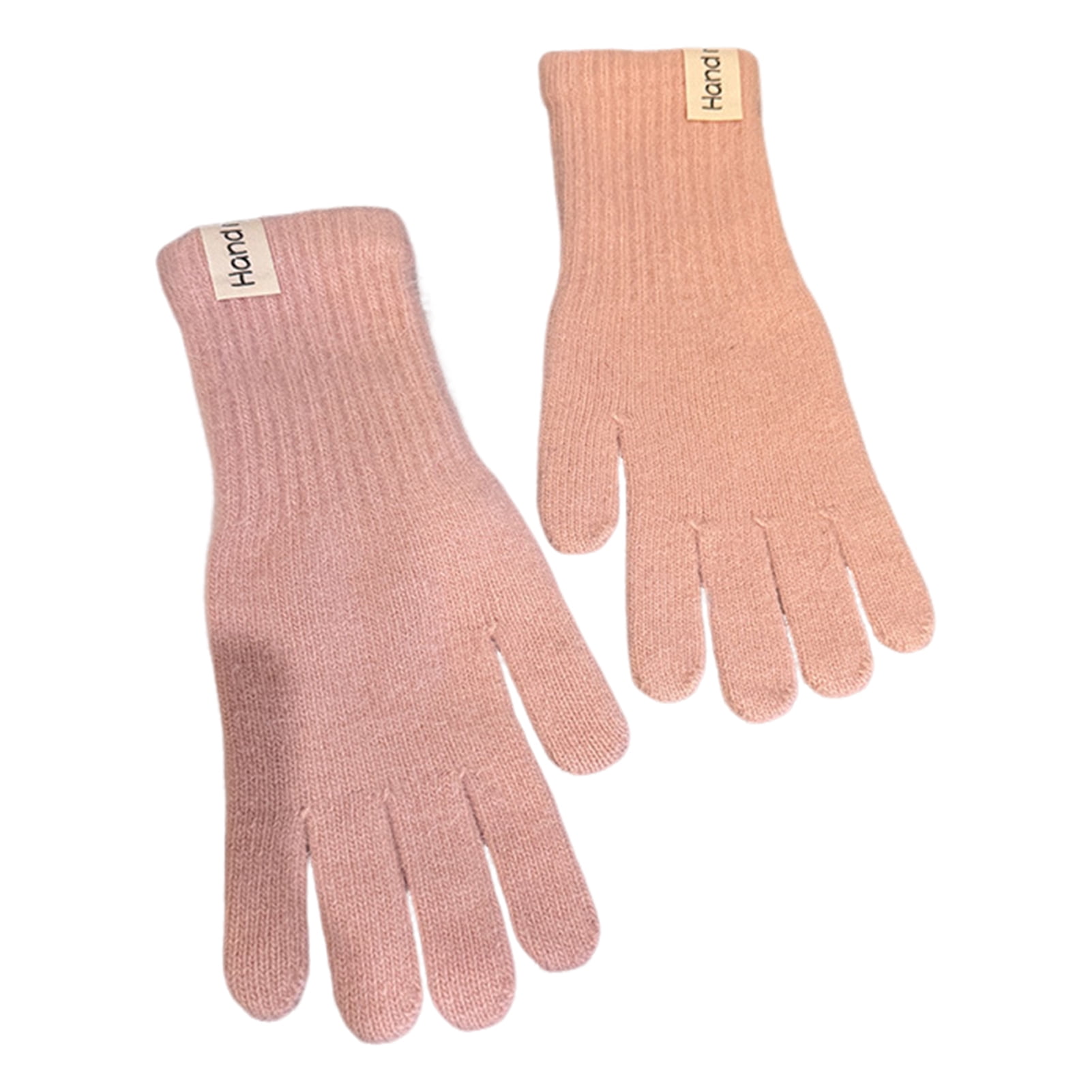 Dbuoem Winter Knitted Gloves Stretchy Warm Gloves Fingered Gloves ...
