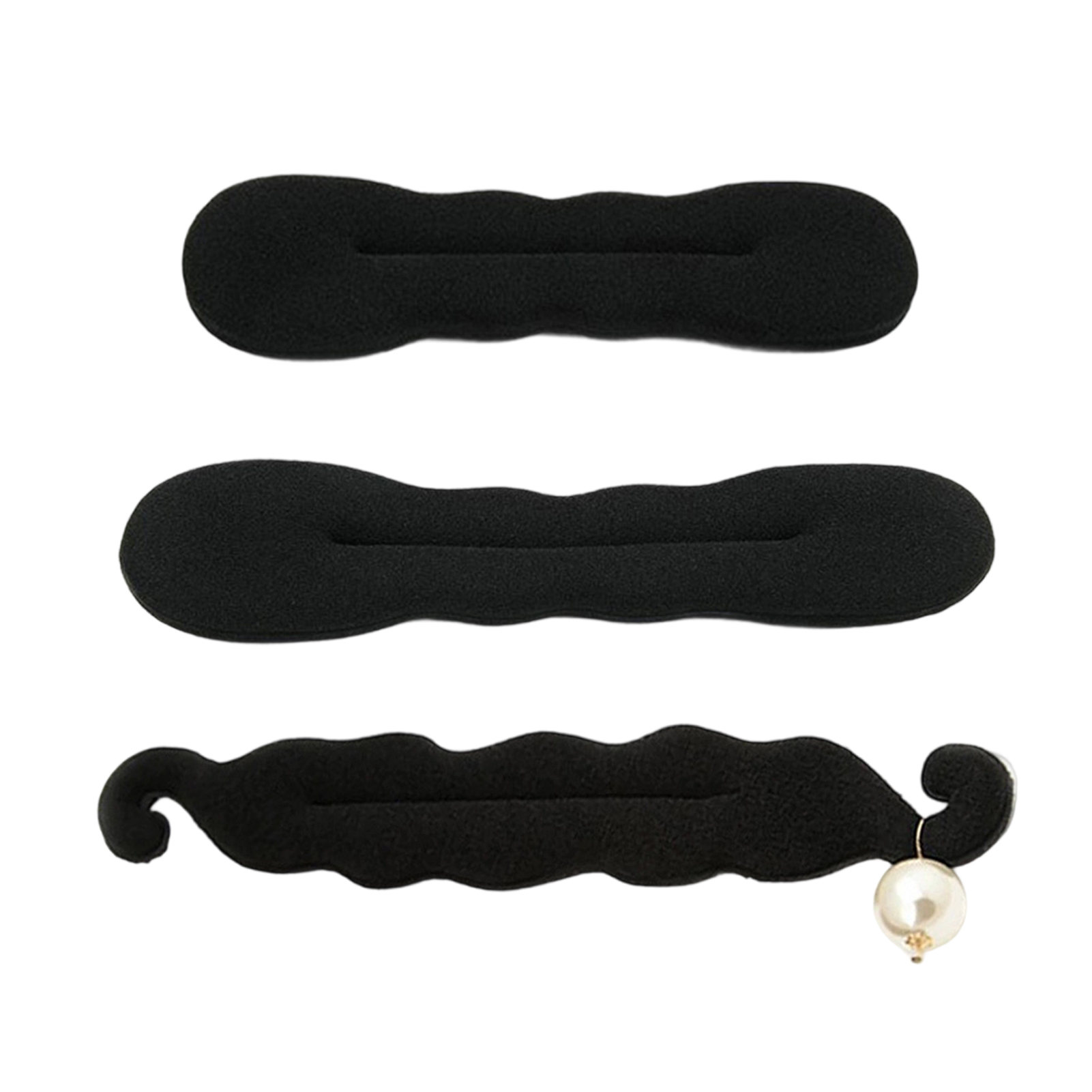 Dbuoem Women Hair Bun Maker Sponge Faux Pearls Decor Bun Former Styling ...