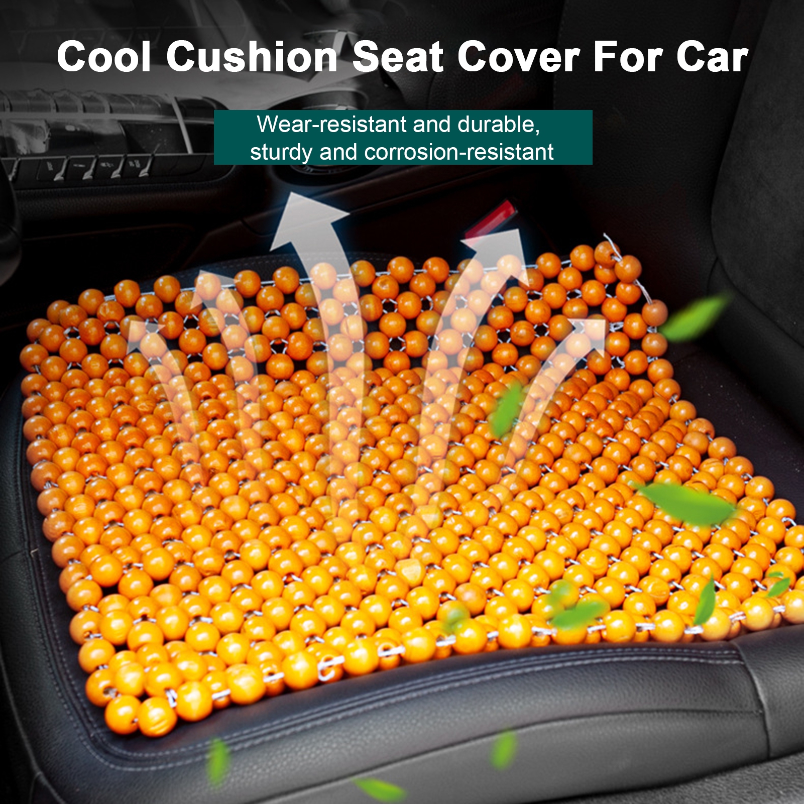 Dbuoem Wood Bead Car Seat Cushion Cooling Comfort Cushion Auto ...
