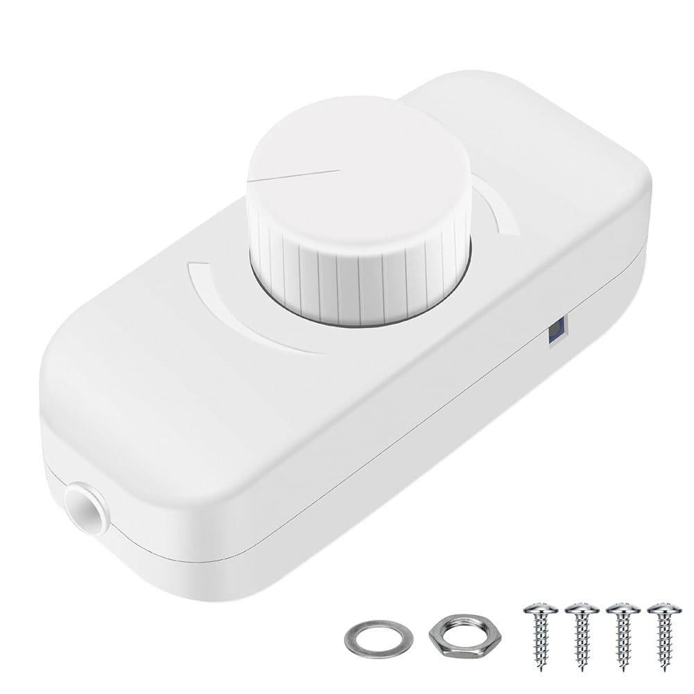 Dc 12V-24V Inline Dimmer Switch,Frequency Adjustable,Push On/Off Rotary ...