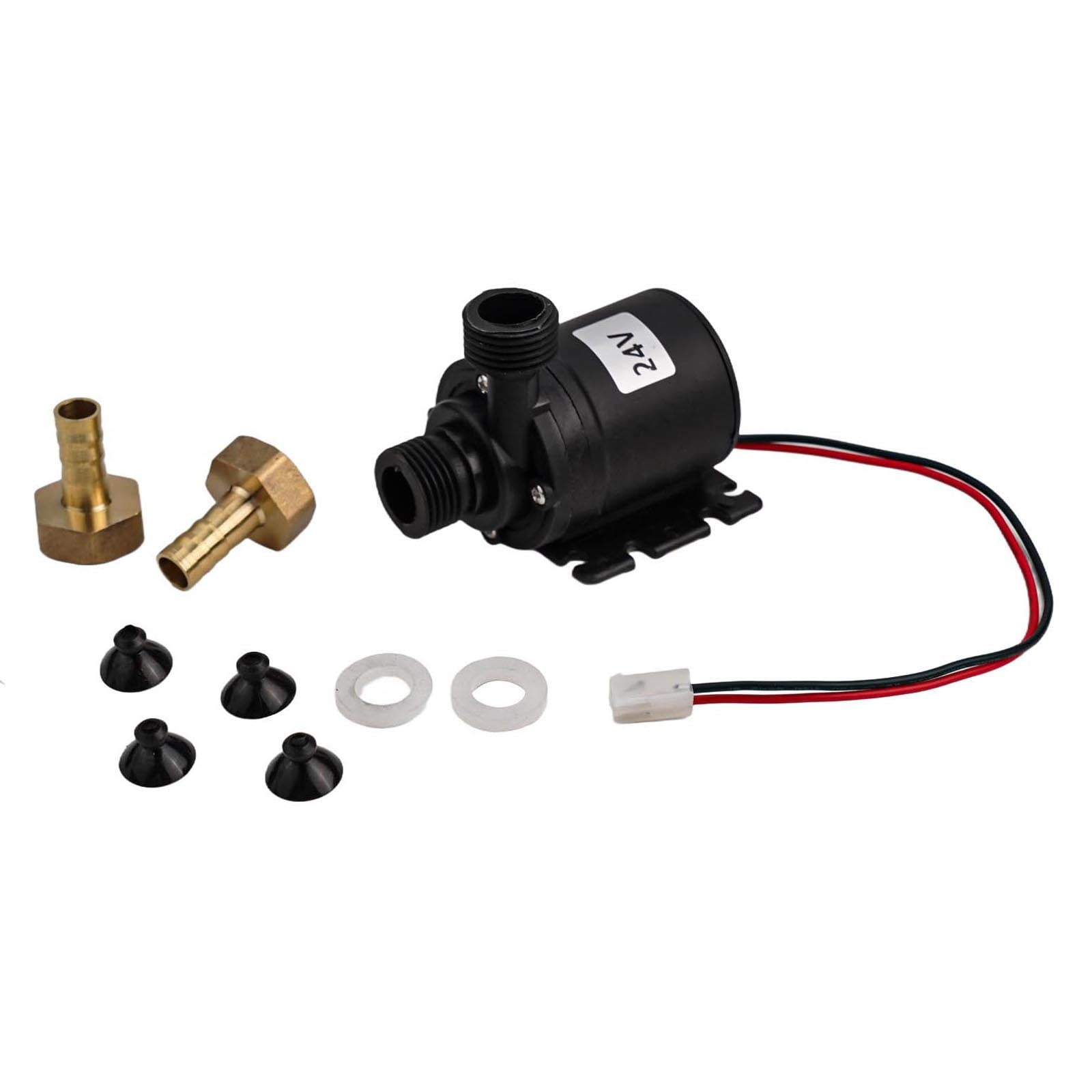 DC 12V 24V Solar Powered Hot Water Circulating Pump Kit Low Noise Discharge Head Brushless DC ...