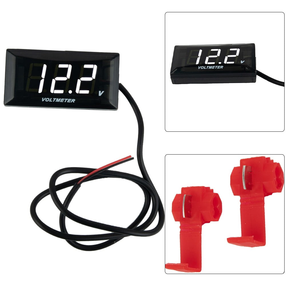 Dc 12V Led Digital Monitor Volt Meter Display Battery Gauge Voltage ...