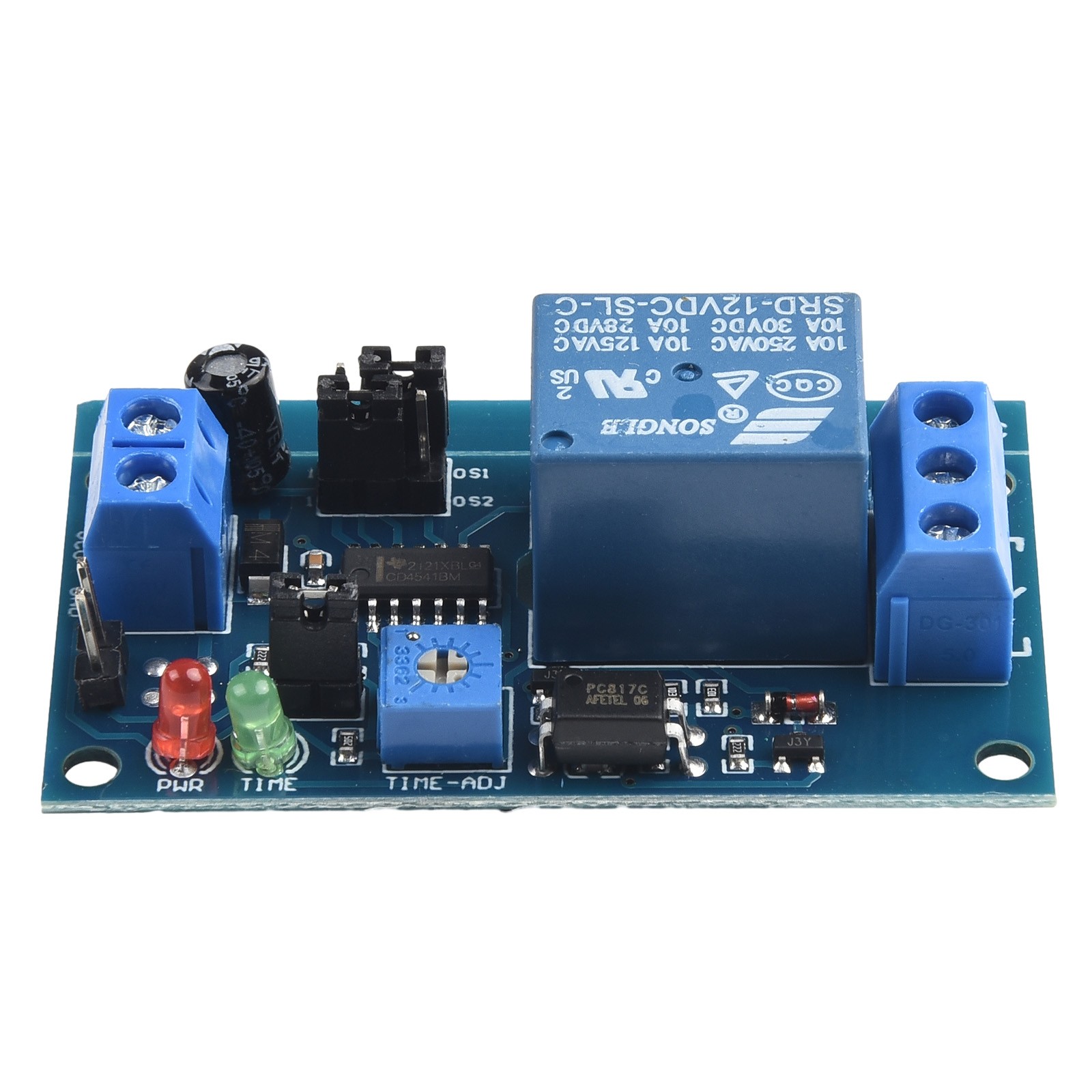 Dc 12V Normally Open Time Delay Relay 250V Ac Turn On/Turn Off Switch ...