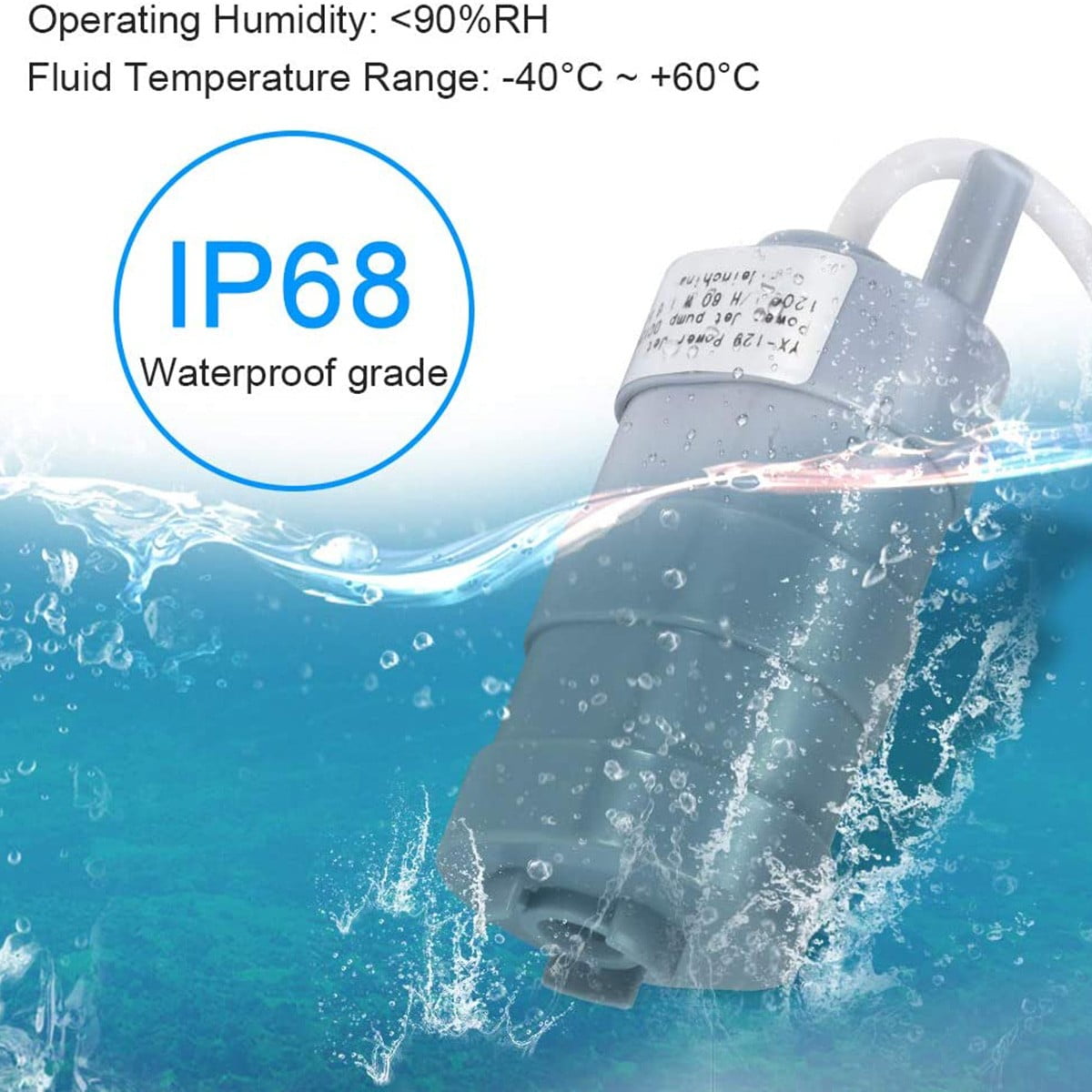 Dc 12V Submersible Water Pump Camper Motorhome High Flow Whale Pump ...
