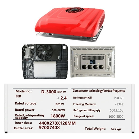 Dc 12V24V Power Supply Heavy Truck Turbo Inverter Compressor Electric ...