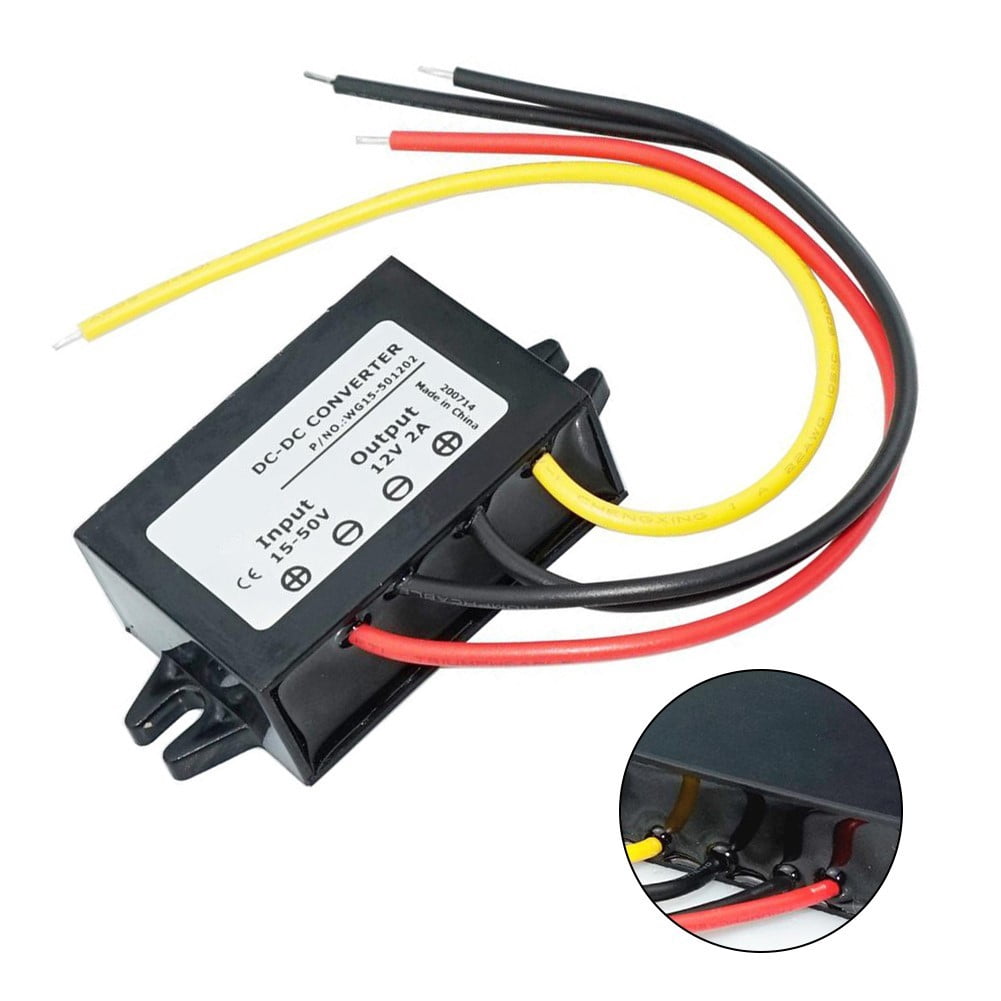 Dc 15-50V To Dc12V Dc-Dc Step-Down Converter Charging Module Power Adapter C YIWEI - Walmart.com