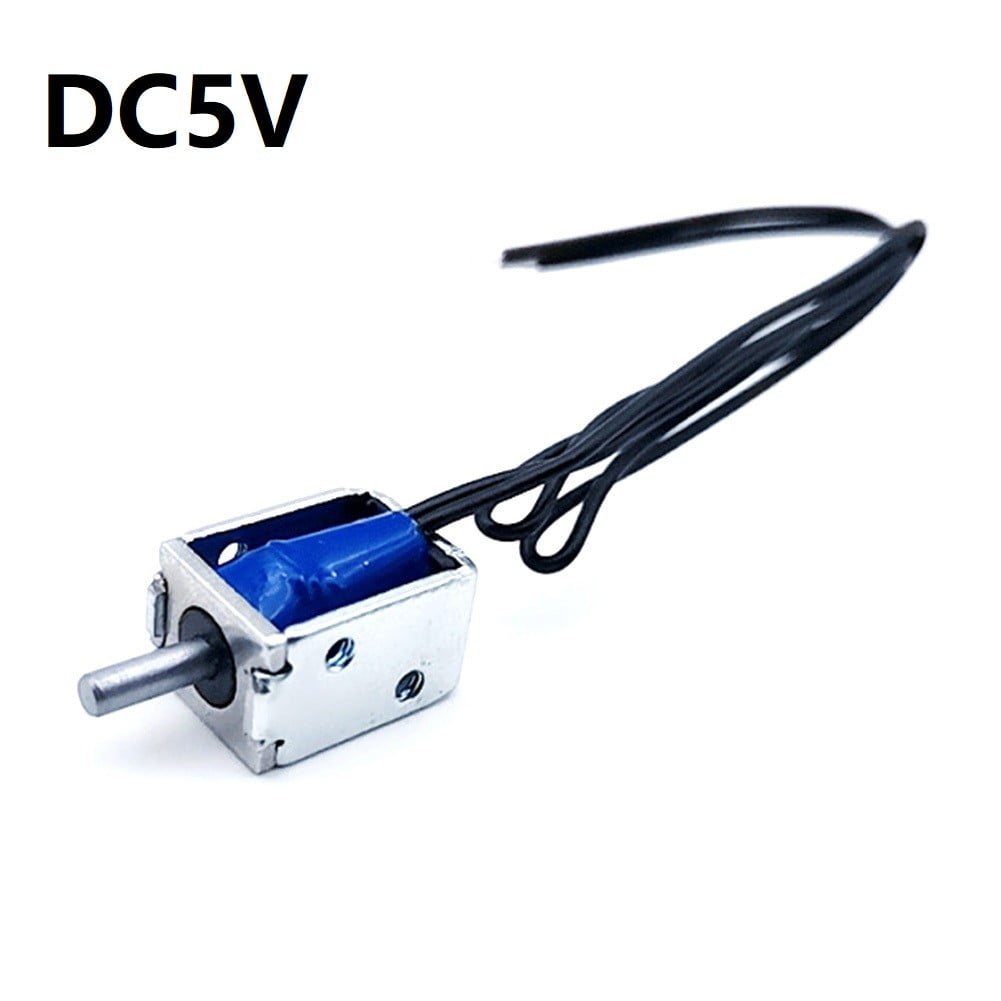 DC 5V 12V Pull Type Mini DC Electromagnet Frame Spring Solenoid Magnet ...