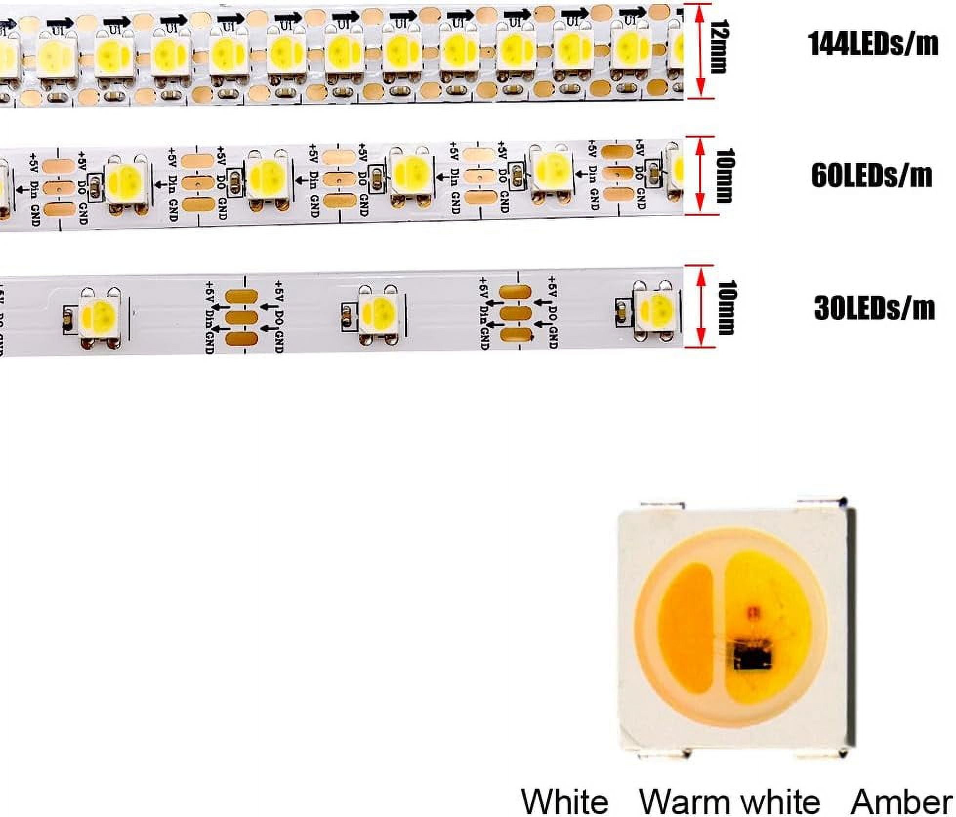 Dc 5V Sk6812/Ws2812B Wwa Led Strip 3 In 1 30 60 144 Leds Individual ...