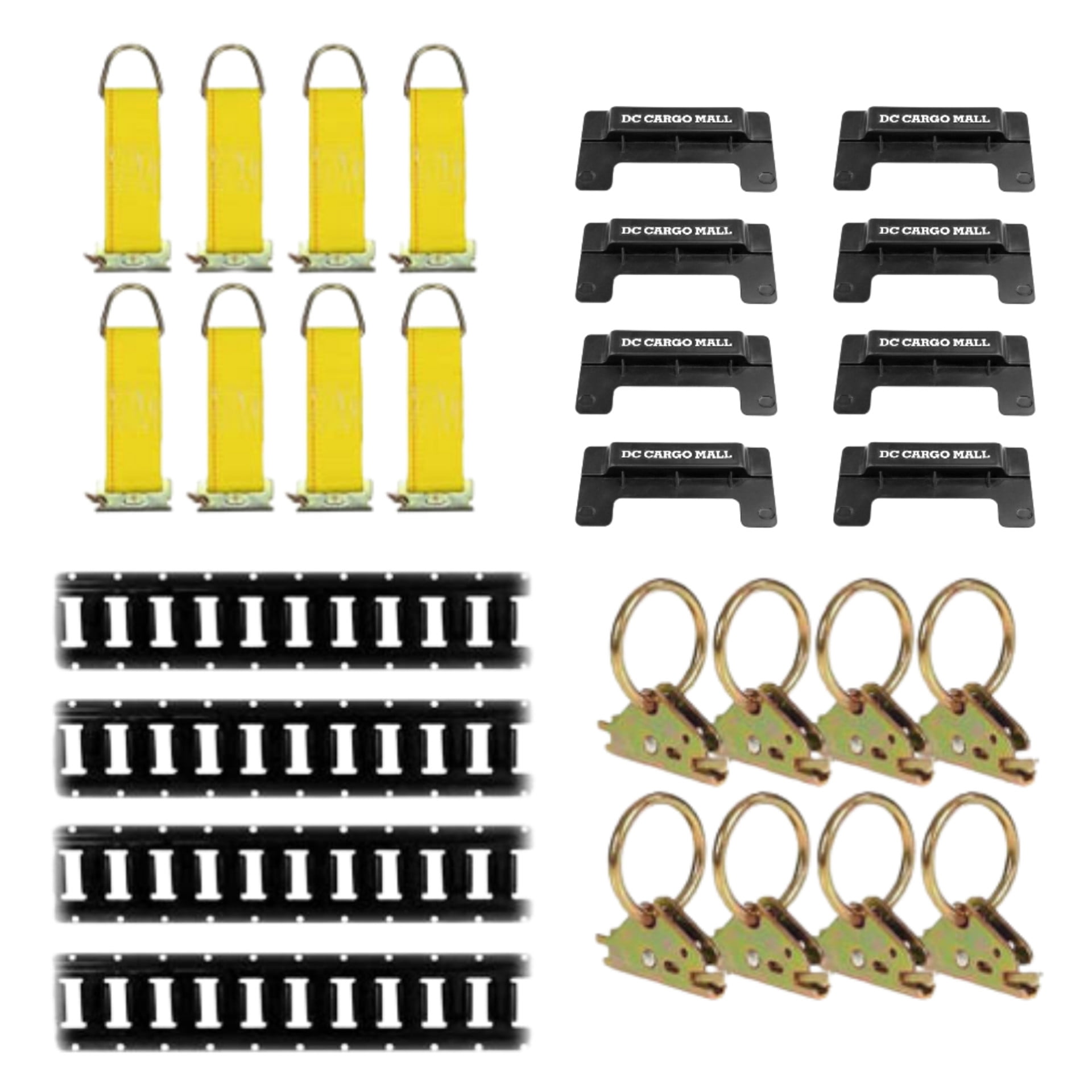 "Dc Cargo Mall E-Track Tie-Down KIT 4 Powder-Coated 5' Horizontal E ...