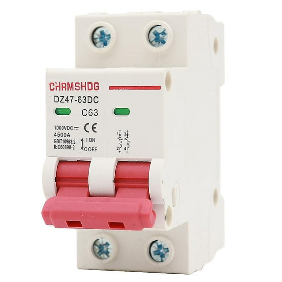 Dc Circuit Breaker 1000v 2 Pole Double Mcb Solar Pv 63 Amp - Walmart.com
