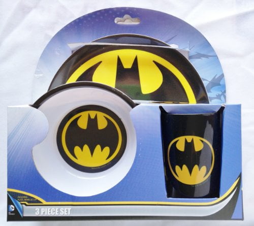 Dc Comics BATMAN LOGO Melamine Dinnerware 3 Piece Set - Walmart.com