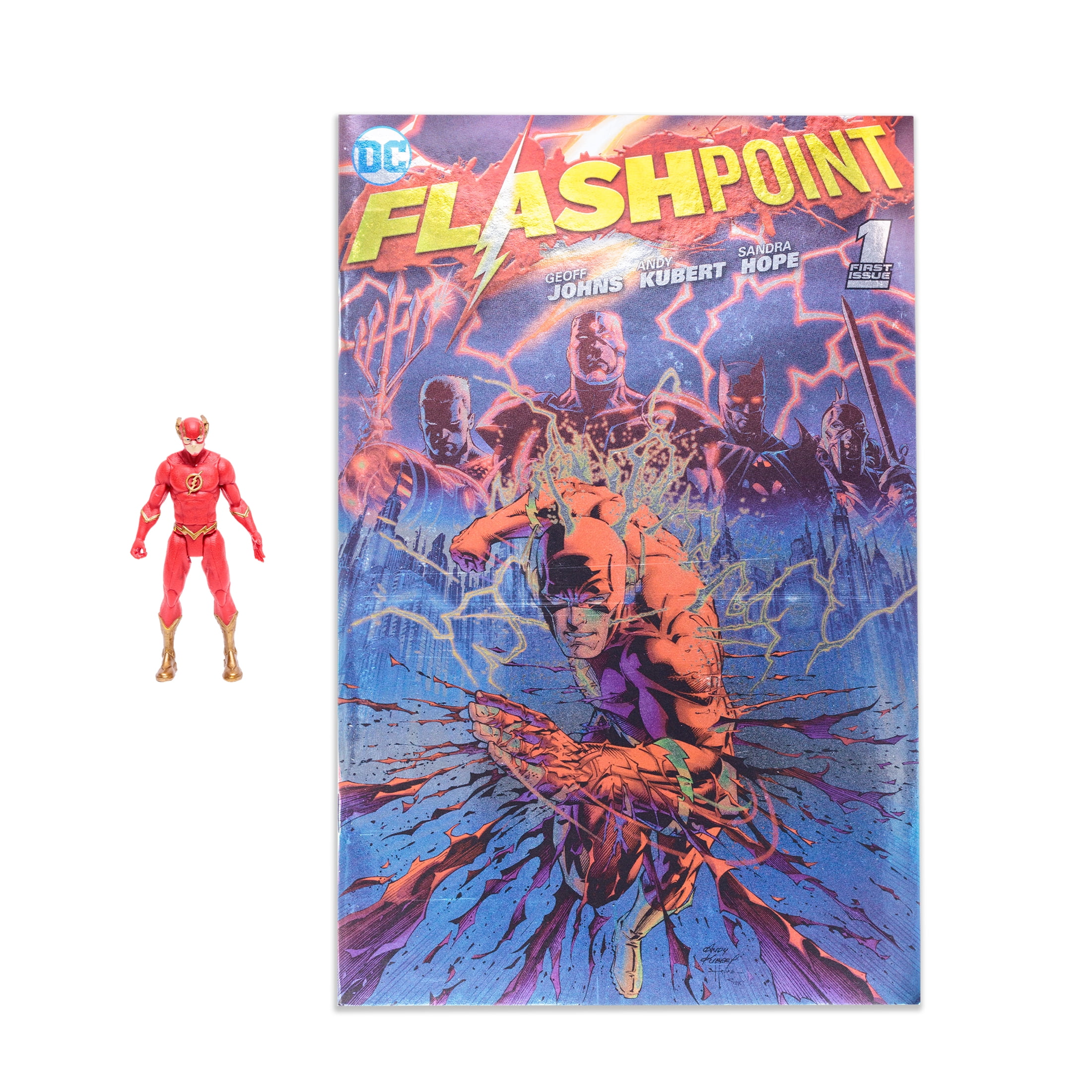 Dc Direct - 3In Figure With Comic - The Flash (Flashpoint) Metallic ...