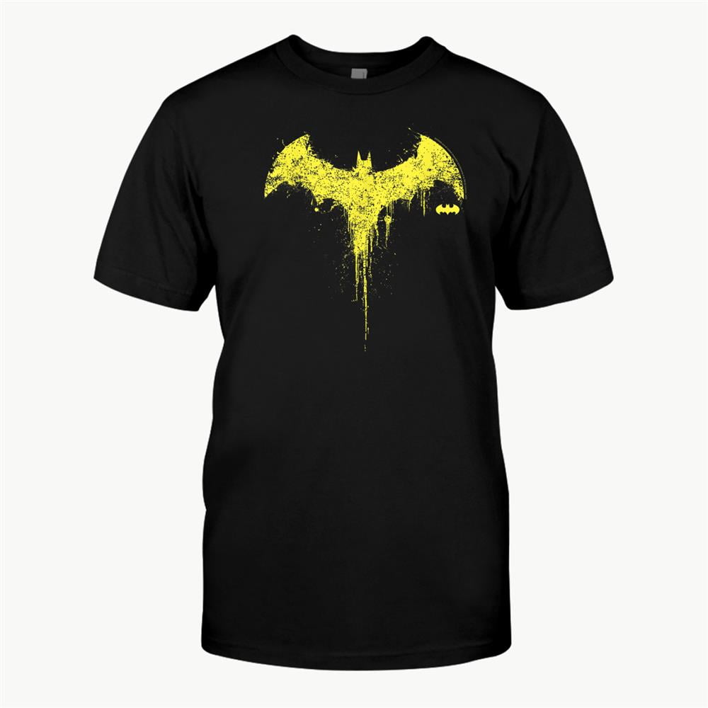 Dc Fandome Batman Paint Splatter Drip Logo Shirt Gift Black Unisex T ...