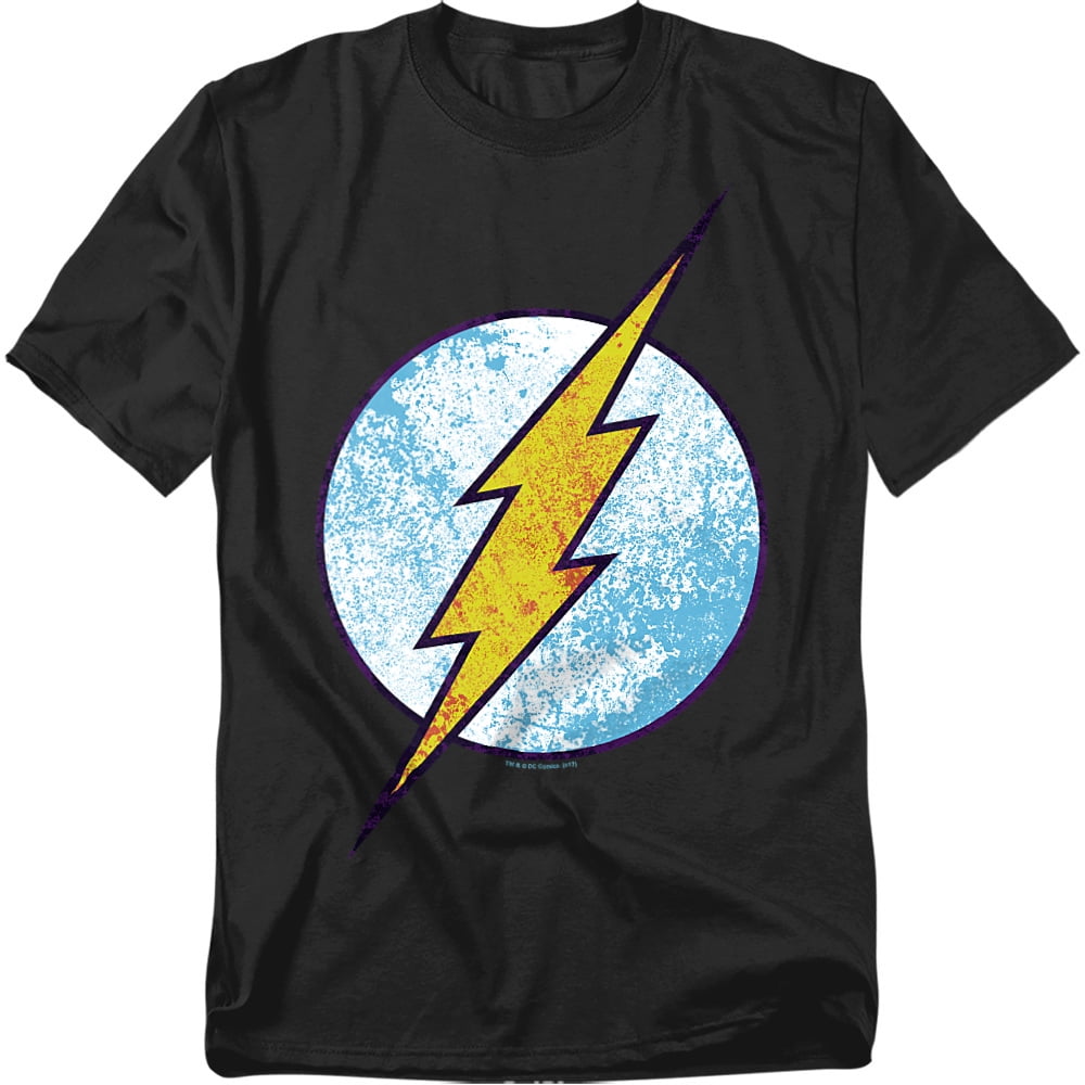 DC Comics Flash T-Shirt Flash Neon Distress Logo Unisex Graphic Tee For ...